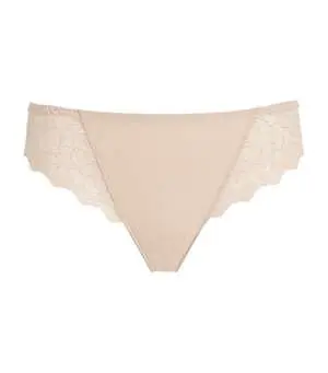 Simone Perele Lace Caresse Tanga - Pink