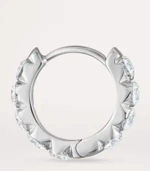 MARIA TASH Invisible Set Diamond Eternity Hoop Earring - White