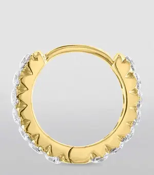 MARIA TASH Invisible Set Diamond Eternity Hoop Earring - Gold