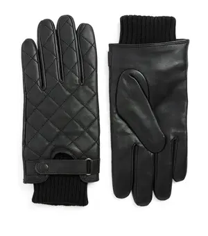 Barbour Quilted Leather Gloves