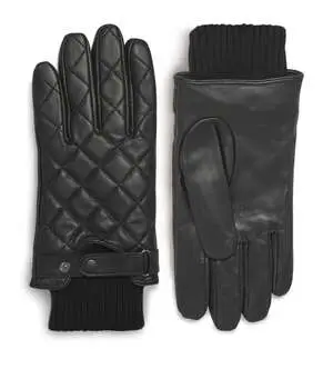 Barbour Quilted Leather Gloves
