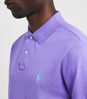 Polo Ralph Lauren Cotton Mesh Custom-fit Polo Shirt - Purple