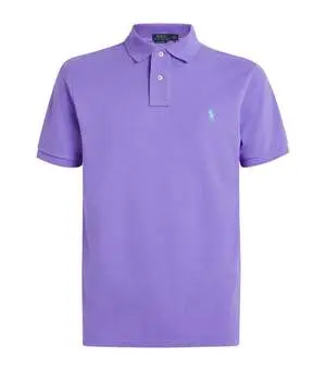 Polo Ralph Lauren Polo Ralph Lauren Cotton Mesh Custom-Fit Polo Shirt Purple