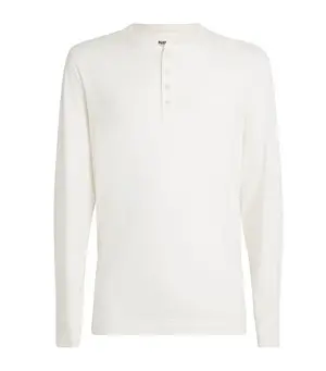 Paige Long-sleeved Henley Top - White
