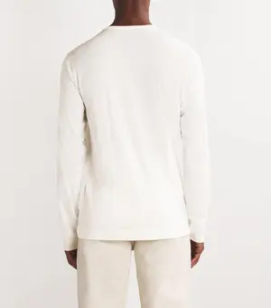 Paige Long-sleeved Henley Top - White