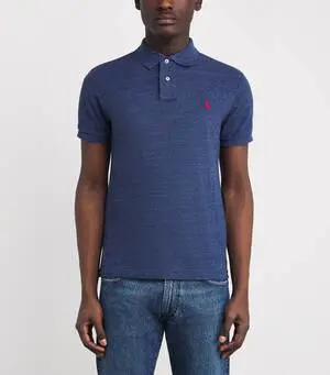 Polo Ralph Lauren Cotton Mesh Slim-fit Polo Shirt - Blue