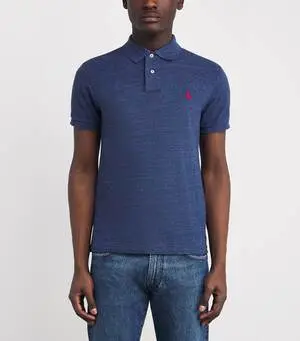 Polo Ralph Lauren Cotton Mesh Slim-fit Polo Shirt - Blue