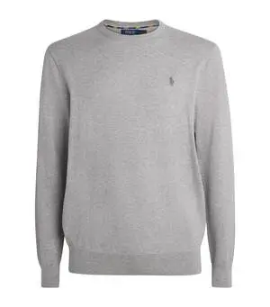 Polo Ralph Lauren Pima Cotton Polo Pony Sweater - Grey