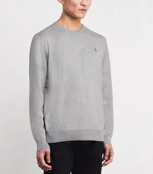 Polo Ralph Lauren Pima Cotton Polo Pony Sweater - Grey
