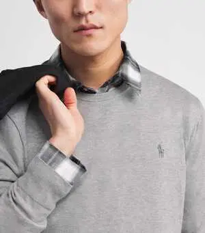 Polo Ralph Lauren Pima Cotton Polo Pony Sweater - Grey