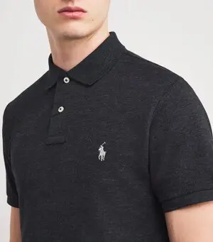 Polo Ralph Lauren Cotton Mesh Slim-fit Polo Shirt - Black