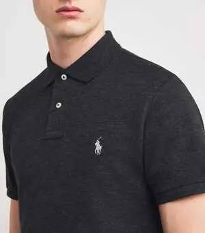 Polo Ralph Lauren Cotton Mesh Slim-fit Polo Shirt - Black