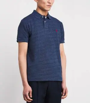 Polo Ralph Lauren Cotton Mesh Custom-fit Polo Shirt - Blue