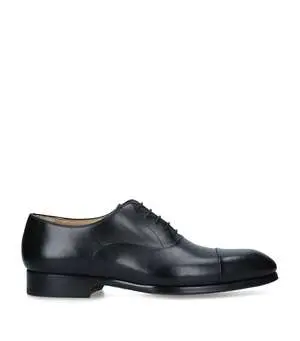 Magnanni Leather Oxford Shoes - Black