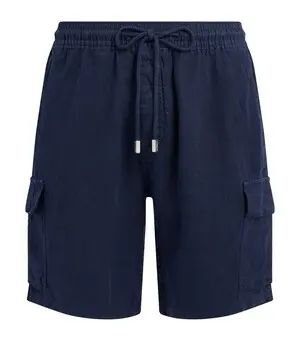 Vilebrequin Linen Baie Shorts - Navy