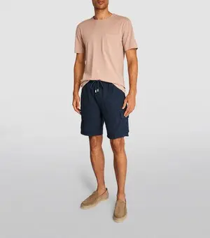 Vilebrequin Linen Baie Shorts - Navy