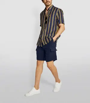 Vilebrequin Linen Baie Shorts - Navy