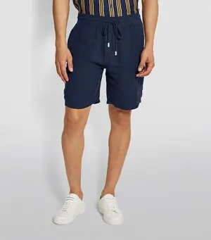Vilebrequin Linen Baie Shorts - Navy