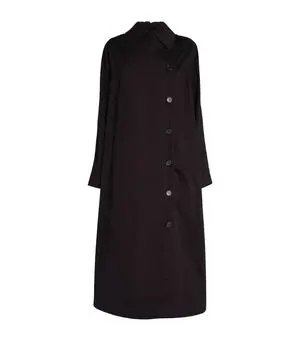 Mark Kenly Domino Tan Cotton Christi Oversized Coat