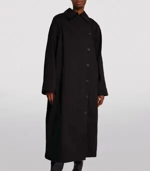 Mark Kenly Domino Tan Cotton Christi Oversized Coat