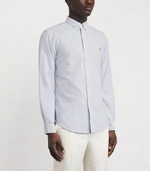 Polo Ralph Lauren Cotton Stripe Oxford Shirt - Blue