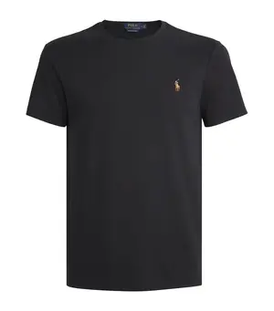 Polo Ralph Lauren Pima Cotton Polo Pony T-shirt - Black