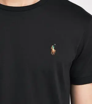 Polo Ralph Lauren Pima Cotton Polo Pony T-shirt - Black