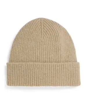 LE BONNET Lambswool-caregora Classic Beanie - Beige