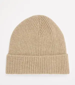 LE BONNET Lambswool-caregora Classic Beanie - Beige