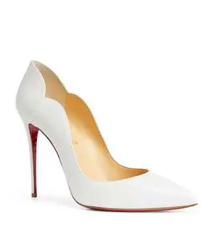 CHRISTIAN LOUBOUTIN Hot Chick 100 Patent Leather Pumps - White