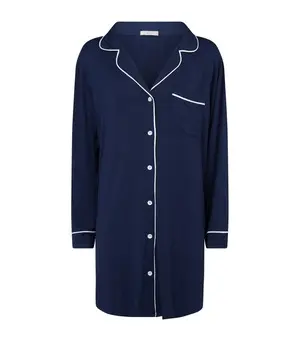 Eberjey Gisele Longline Sleep Shirt - Navy