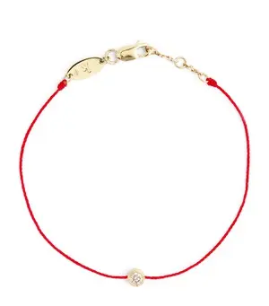 REDLINE Yellow Gold And Diamond Pure Bracelet - Red