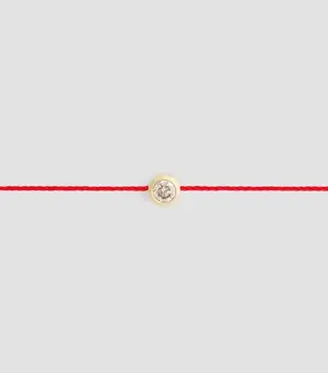 REDLINE Yellow Gold And Diamond Pure Bracelet - Red