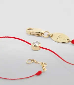 REDLINE Yellow Gold And Diamond Pure Bracelet - Red