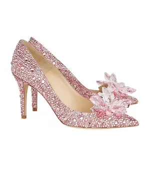JIMMY CHOO Alia 85 Crystal Embellished Pumps