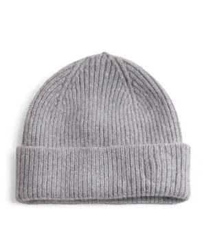 LE BONNET Lambswool-caregora Classic Beanie - Grey