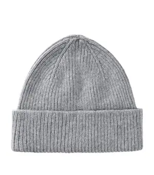 LE BONNET Lambswool-caregora Classic Beanie - Grey
