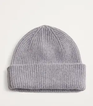LE BONNET Lambswool-caregora Classic Beanie - Grey