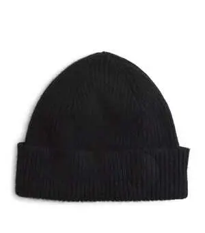 LE BONNET Lambswool-caregora Classic Beanie - Black