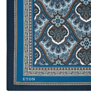 Eton Silk Paisley Pocket Square