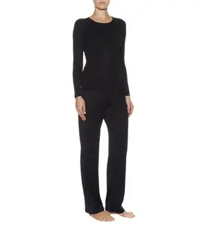 Hanro Cotton Seamless Long-sleeved Top - Black