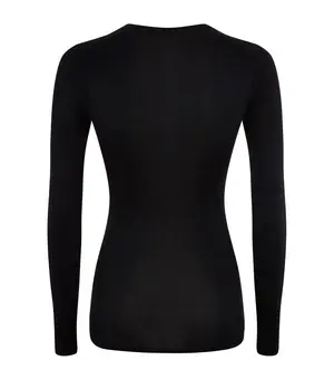 Hanro Cotton Seamless Long-sleeved Top - Black