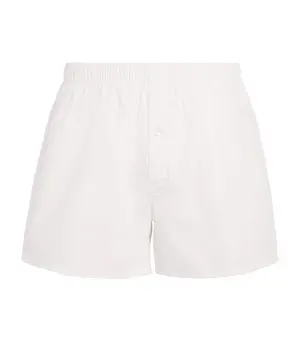 Hanro Woven Plain Boxer Shorts - White