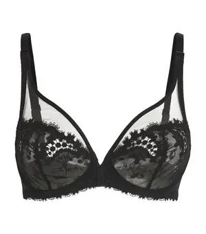 Simone Perele Embroidered Wish Plunge Bra - Black