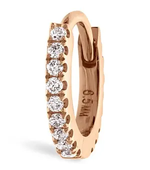 MARIA TASH Diamond Eternity Single Hoop Earring - Rose Gold