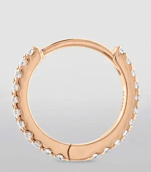 MARIA TASH Diamond Eternity Single Hoop Earring - Rose Gold
