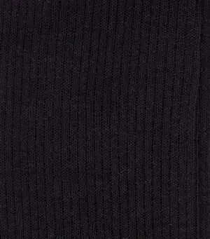 Pantherella Merino Wool Ribbed Socks - Black