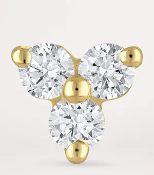 MARIA TASH Yellow Diamond Trinity Threaded Stud Earring - Gold