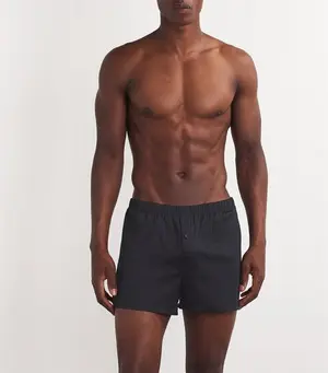 Hanro Cotton Sporty Boxers - Black
