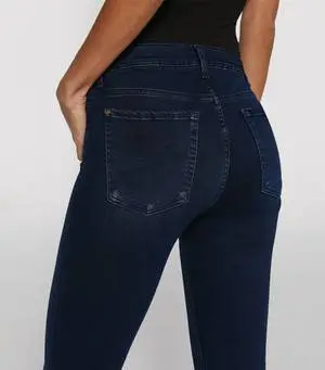 7 For All Mankind Slim Illusion Luxe High-rise Skinny Jeans - Navy